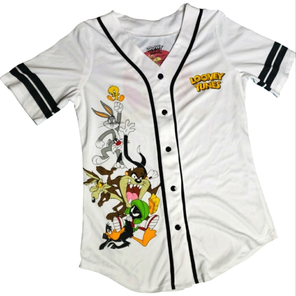 Looney Tunes 2 Sided Graphic Bugs Bunny Gang Baseball… - Gem